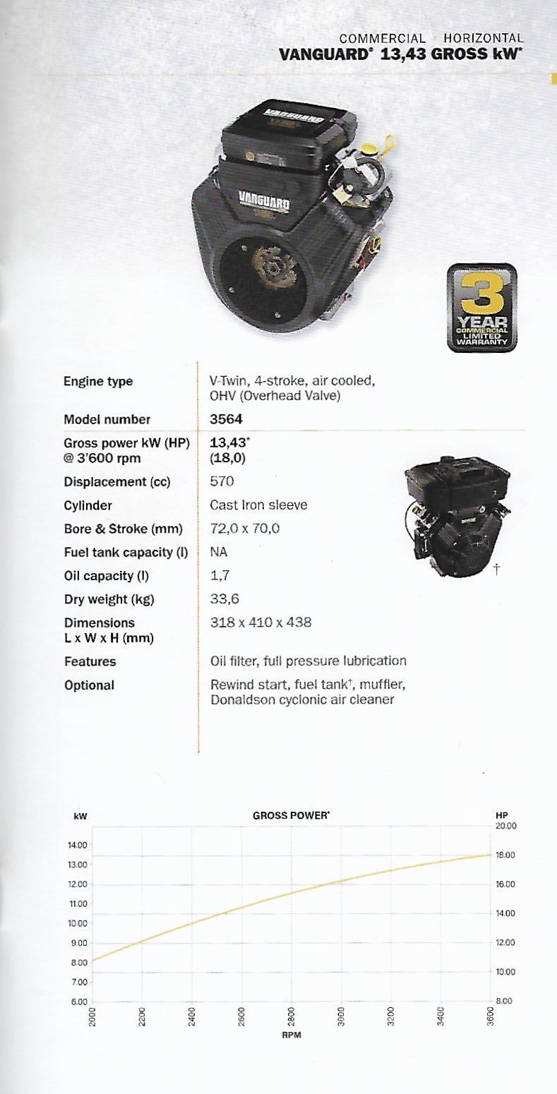 Vanguard 18 HP Petrol Engine 570cc