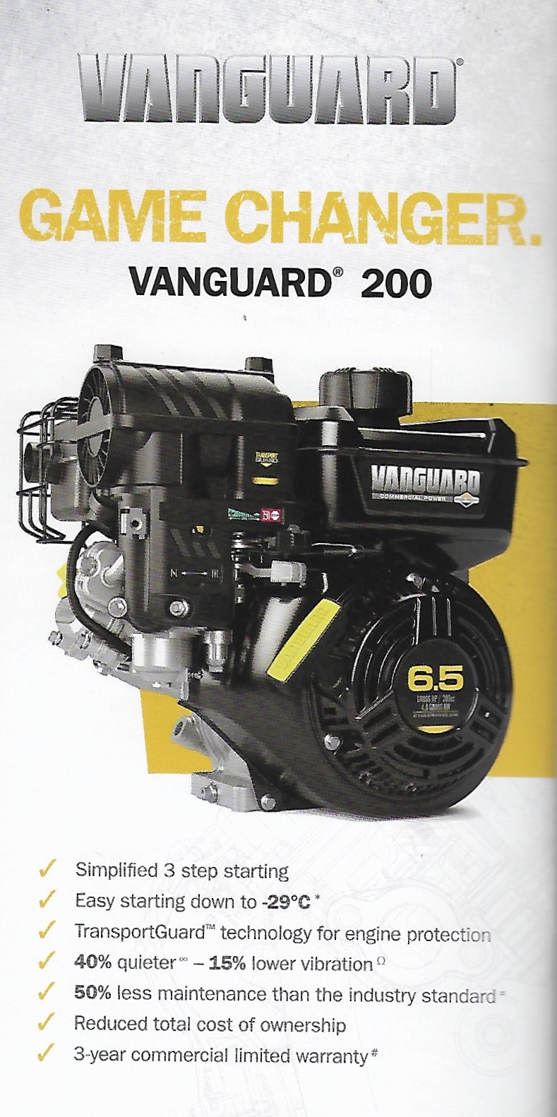 Vanguard 6.5 HP Petrol Engine 203cc